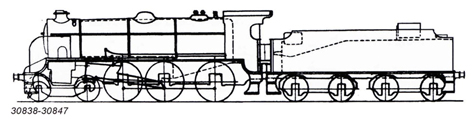 S15 4-6-0 LSWR Urie & Maunsell 30496 – 30515 & 30823 – 30847 ...