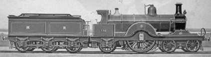 673 4-2-2 Midland Railway MR Class 115 – Preserved British Steam ...
