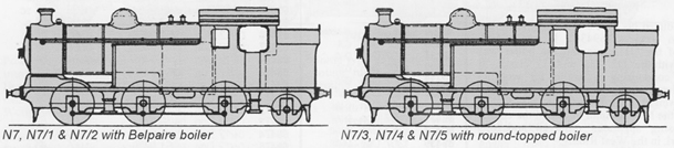 N7 69600 – 69733 0-6-2T GER & LNER Hill & Gresley – Preserved British ...